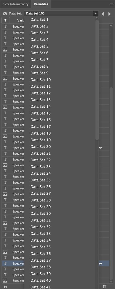 Ability To Link Data Set Name Upon Csv Import For Variables Panel Adobe Illustrator