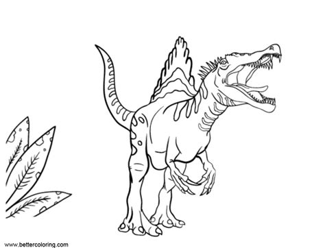 Realistic Spinosaurus Coloring Pages