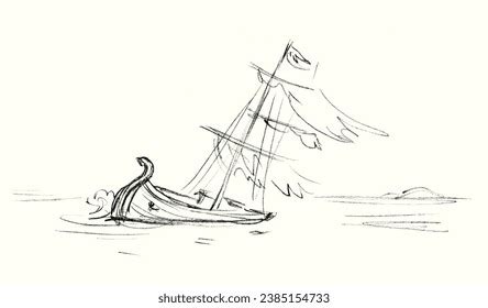 Shipwreck Drawing Easy With Pencil