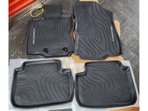 Subaru All Weather High Wall Floor Liners With Forester Logo For Front