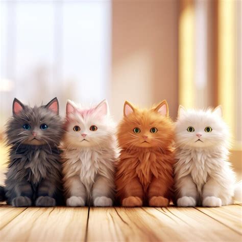 Premium Ai Image Cute Cat And The Light Room