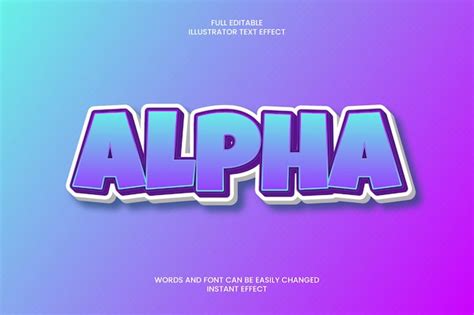 Premium Vector Alpha Text Effect