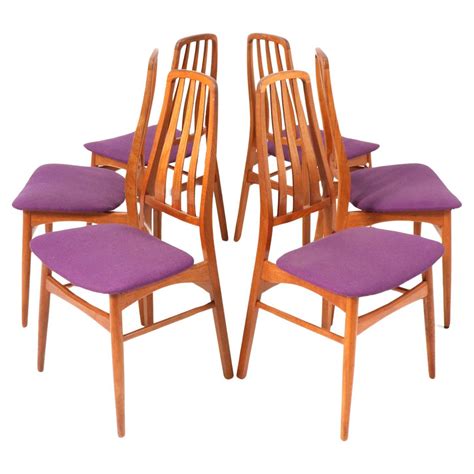 Mid Century Belgian Teak Dining Chairs 1960s Set Of 6 For Sale At