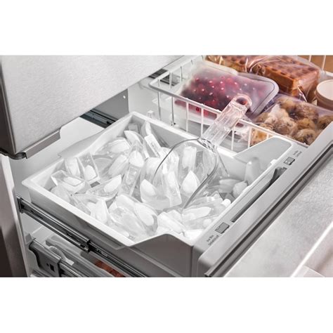 Kitchenaid Counter Depth 219 Cu Ft 36 In Wide French Door Refrigerator