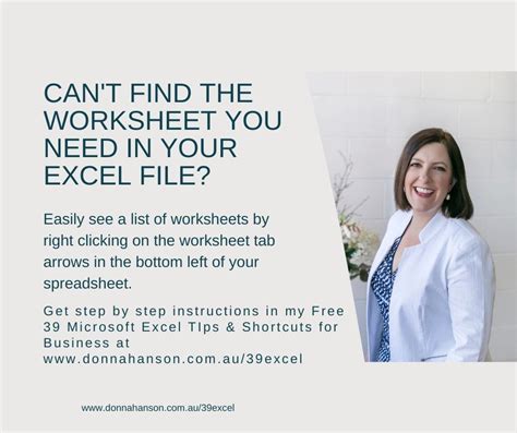 How To Display A Worksheet In Excel File Donna Hanson Posted On The