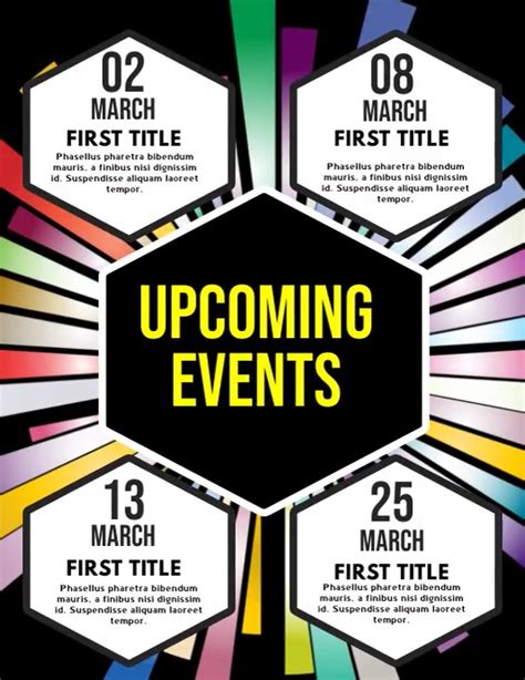 Upcoming Events Flyer Template Postermywall