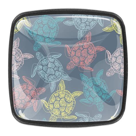 4 Pcs Square Cabinet Handle Cupboard Knob Drawer Pulls Handle Colored