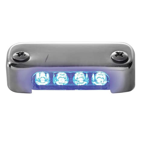 Attwood Blue Led Micro Light Wstainless Steel Bezel Vertical Mount