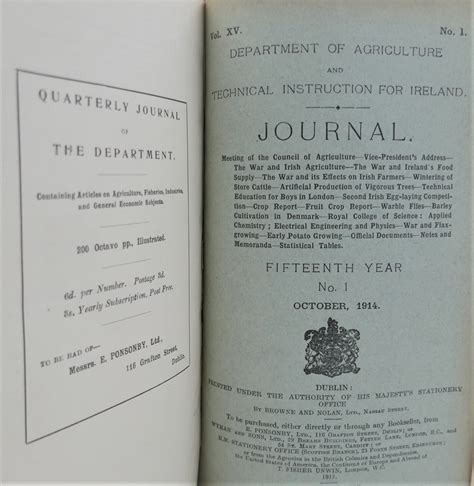 Department Of Agriculture And Technical Instruction For Ireland 1900