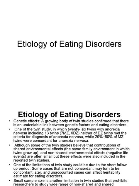 An In Depth Exploration Of The Multifactorial Etiology Of Eating Disorders Pdf Eating