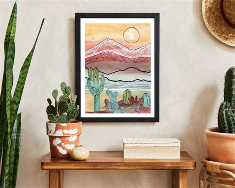 Arizona Cactus Print Saguaro Cactus Print Saguaro Cactus Art Cactus