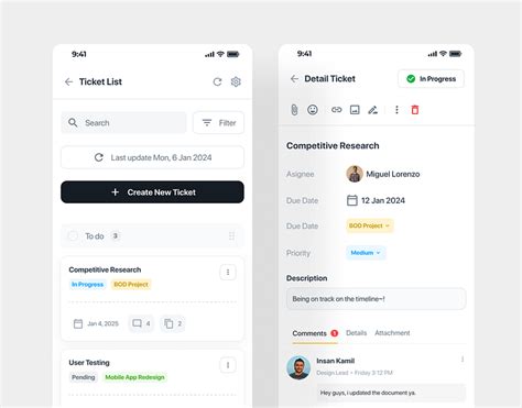 Ticket Task Feature Mobile Ver By Muhammad Insan Kamil On Dribbble