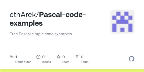 Github Etharek Pascal Code Examples Free Pascal Simple Code Examples