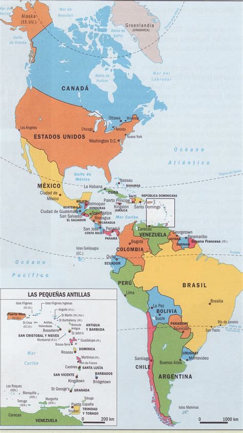 Mapa De América 【mapa De América Del Norte】 Jcdat