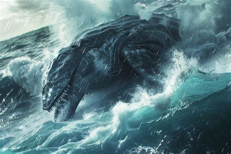Plunge Into The Depths Of A Roiling Ocean Where An Generative Ai Premium Ai Generated Image