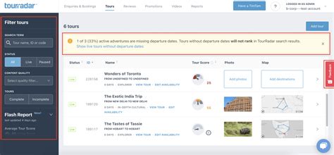 Operator Dashboard Layout