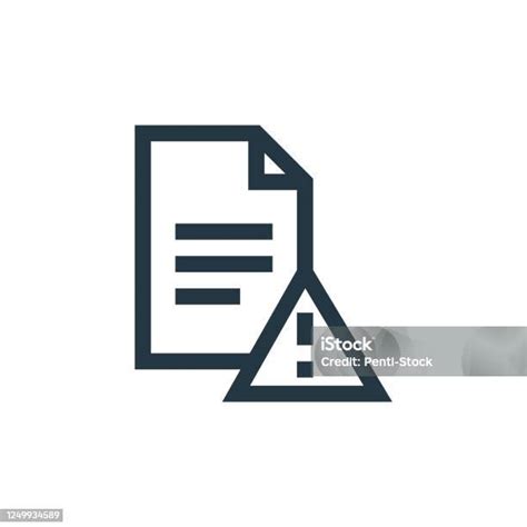 Ikon Vektor Kesalahan Error Stroke Yang Dapat Diedit Simbol Linear