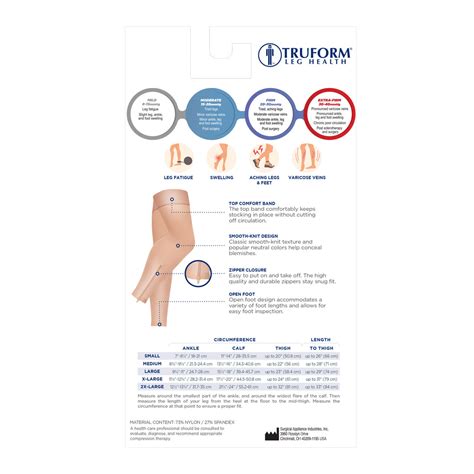 0678bg Thigh High Zipper Compression Stockings Unisex Truformstore
