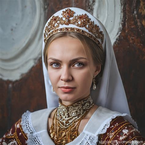 Russian Female Portrait Stable Diffusion Online