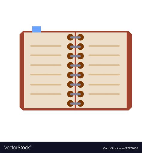 Notepad Open Notebook For Writing Royalty Free Vector Image