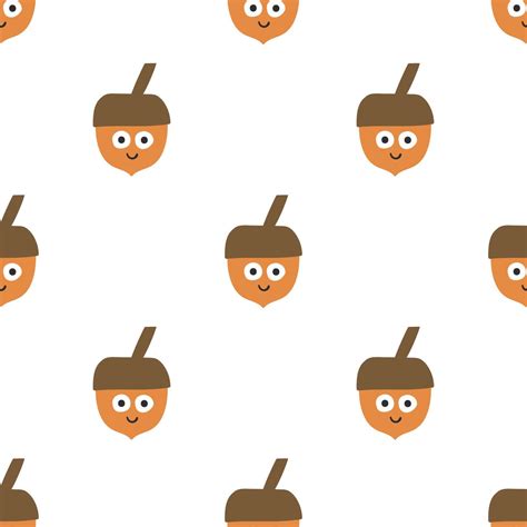 Seamless Pattern Cute Hazelnut Illustration On White Background 50663046 Vector Art At Vecteezy