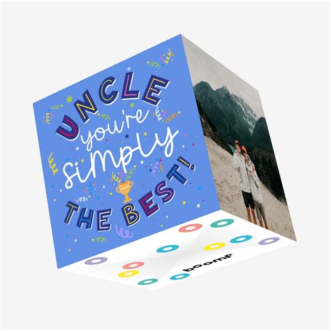 Uncle Youre Simply The Best Confetti Exploding Greetings Card Boomf