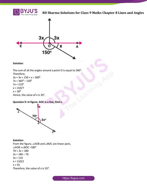 Rd Sharma Solutions For Class 9 Maths Chapter 8 Lines And Angles