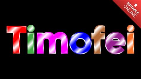 Timofei Letras Colores Editables En Línea Generador De Efectos De Texto