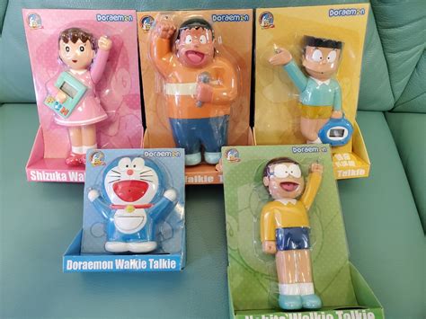 全新 Kfc 絕版 35週年 多啦a夢 Doraemon 叮噹 Walkie Talkie 對講機 1 Set 5款 大雄 叮噹 多啦a夢 胖