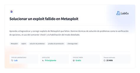 Solucionar Un Exploit Fallido De Metasploit Labex