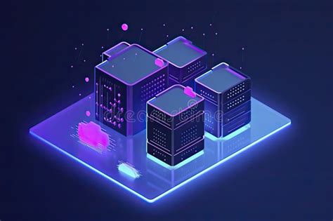 Cloud Storage For Downloading An Isometric A Digital Service Or Application With Data