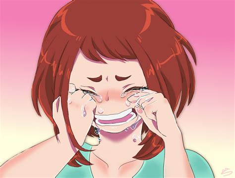 My Hero Academia Ochako Crying By Seafoamkitten On Deviantart