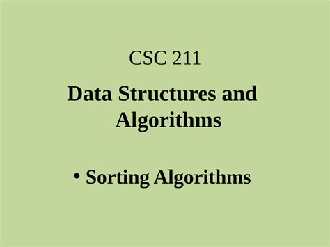 Sorting Algorithm C Docsity