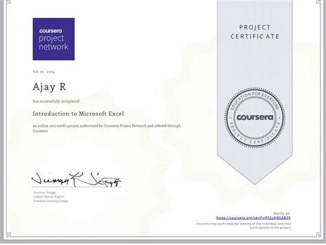 Completed Introduction To Excel Course On Coursera Ajay R Ece Posted On The Topic Linkedin