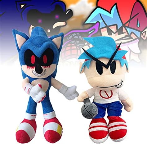2 Pcs Bf Fnf Plushie Sonic Exe Plush Toy 98 Boyfriend Plush 146