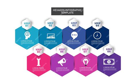 Premium Vector Hexagon Timeline Infographic Template Flat Design