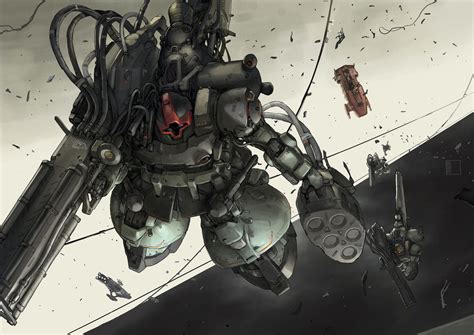 Red Ace Dom Mobile Suit Rick Dom Gundam Mobile Suit Gundam Original Beam Cannon Cable