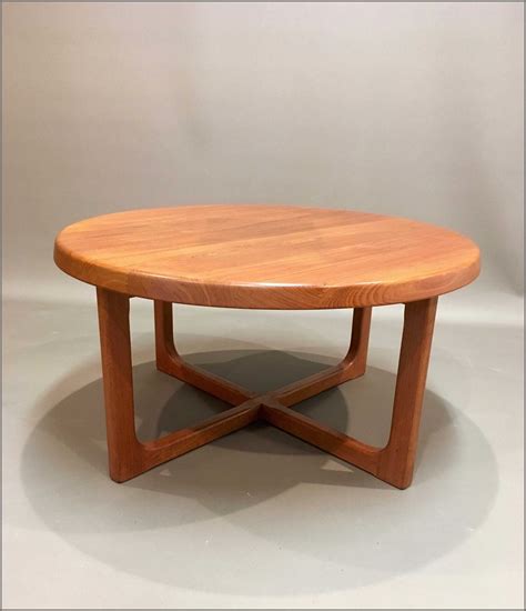 Table Ronde Teck Merveilleux Table Basse Classique Ronde Teck