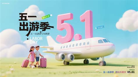 卡通51出游季海报素材cnn