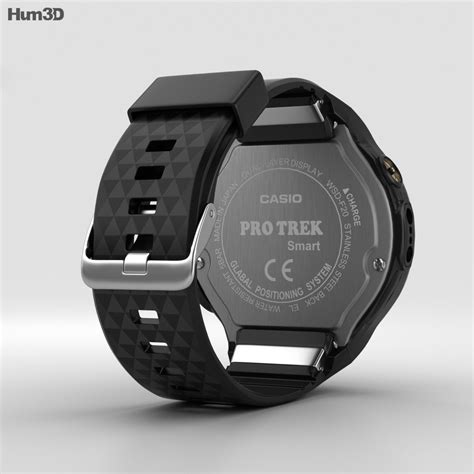 Casio Pro Trek Wsd F20 Black 3d Model Download Smart Watch On