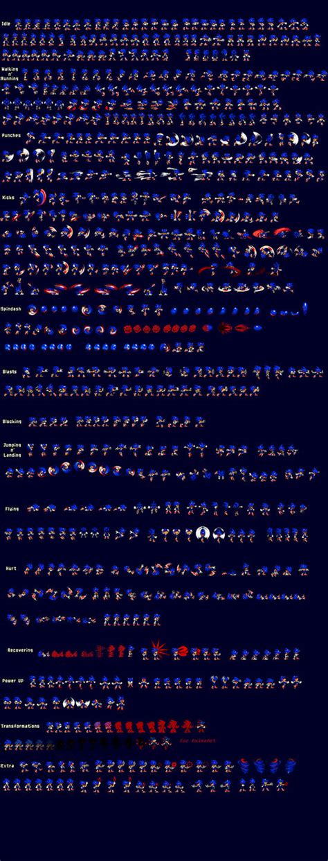 Sonicexe Sprite Sheet By Scorpiospdr On Deviantart