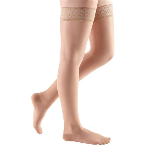 Mediven Sheer And Soft 15 20 Mmhg Thigh W Lace Silicone Top Band Ct