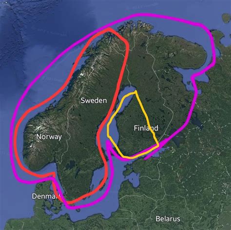 Why Does The Red And Pink Have A Name Scandinavian Peninsula And
