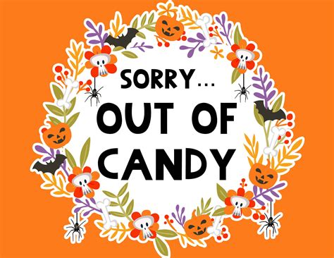 Free Printable Halloween Candy Signs
