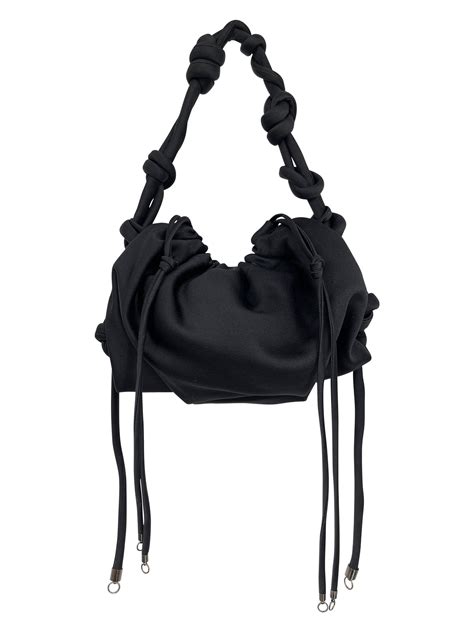 Katie La Res Mini Ikebana Bag In Black Satin Flying Solo Nyc