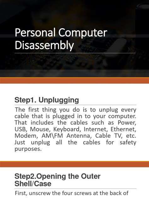 Personal Computer Disassembly Pdf