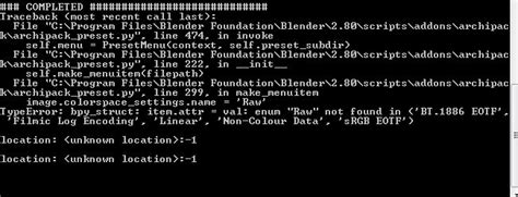 Archipack Error With Filmic Addon · Issue 137 · S Legerarchipack · Github