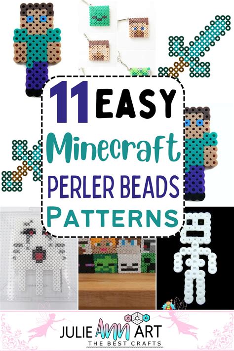 11 Easy Minecraft Perler Bead Patterns For Animated Fans Julie Ann Art