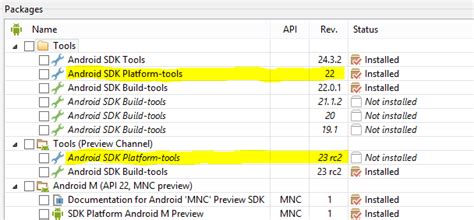 In Android Studio Which Sdk Platform Tools To Install Stack Overflow