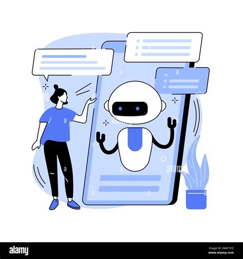Chatbot Virtual Assistant Abstract Concept Vector Illustration Internet Online Smart Robot